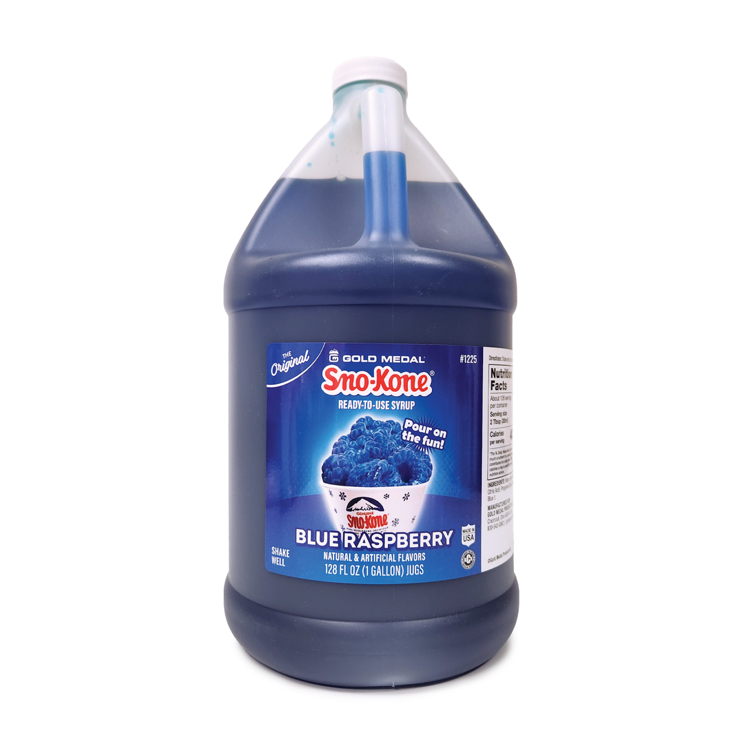 Snow Cone Supplies | Sno-Treat Flavors Blue Raspberry - Gold Medal #1225
