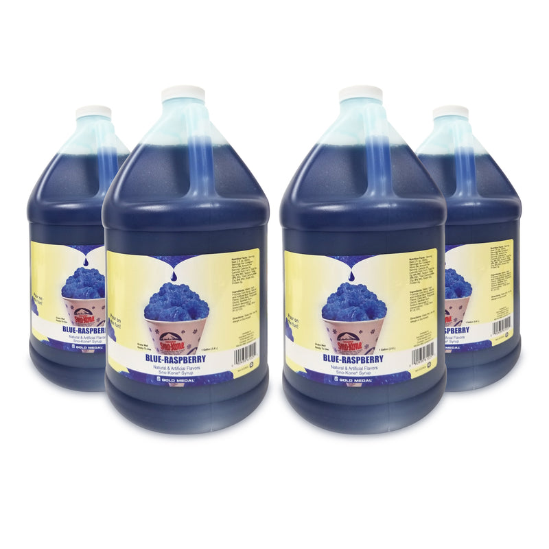 Snow Cone Supplies | Sno-Treat Flavors Blue Raspberry - Gold Medal ...