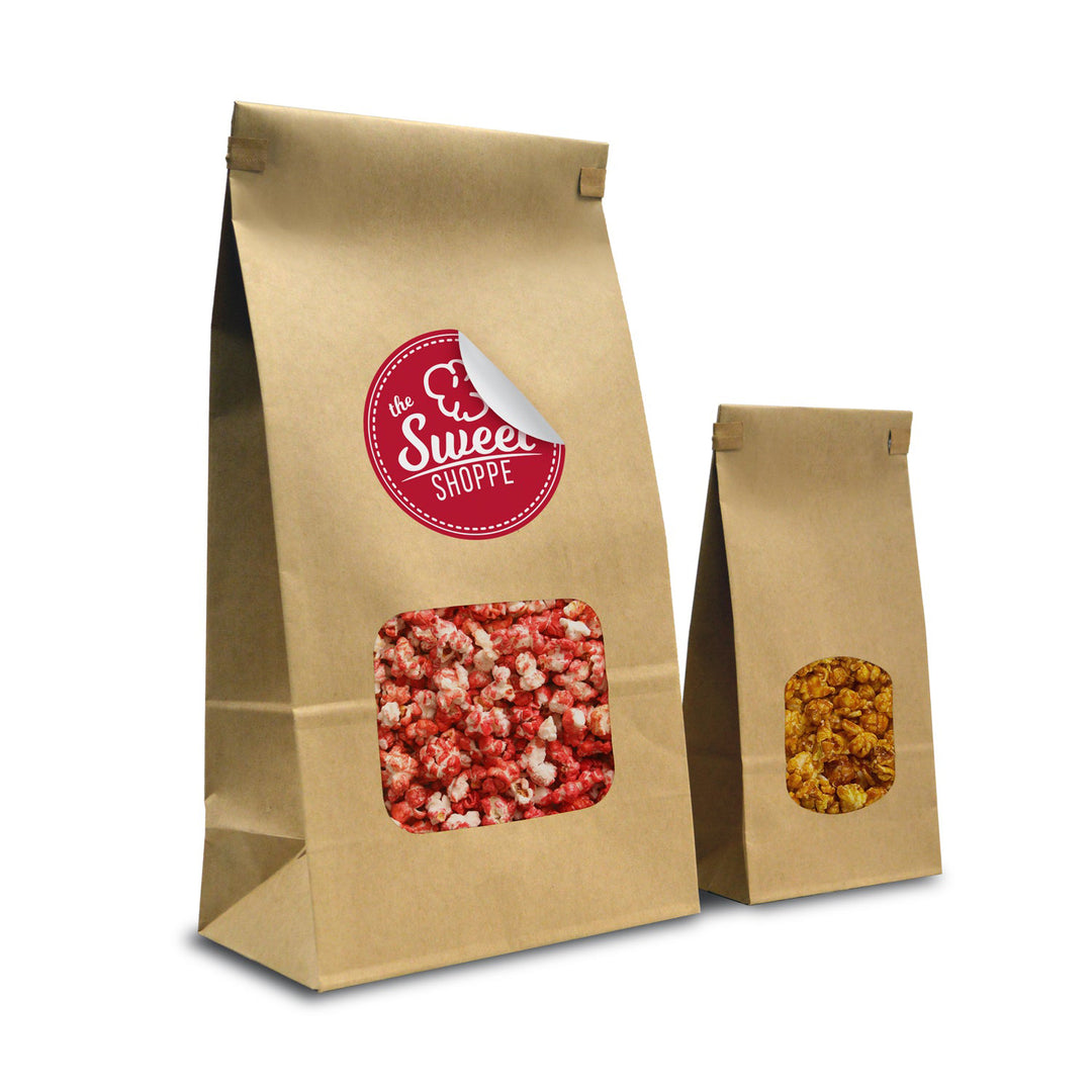 Gourmet Popcorn Bags | Large Window Bags with Tin Ties- Gold Medal #2203