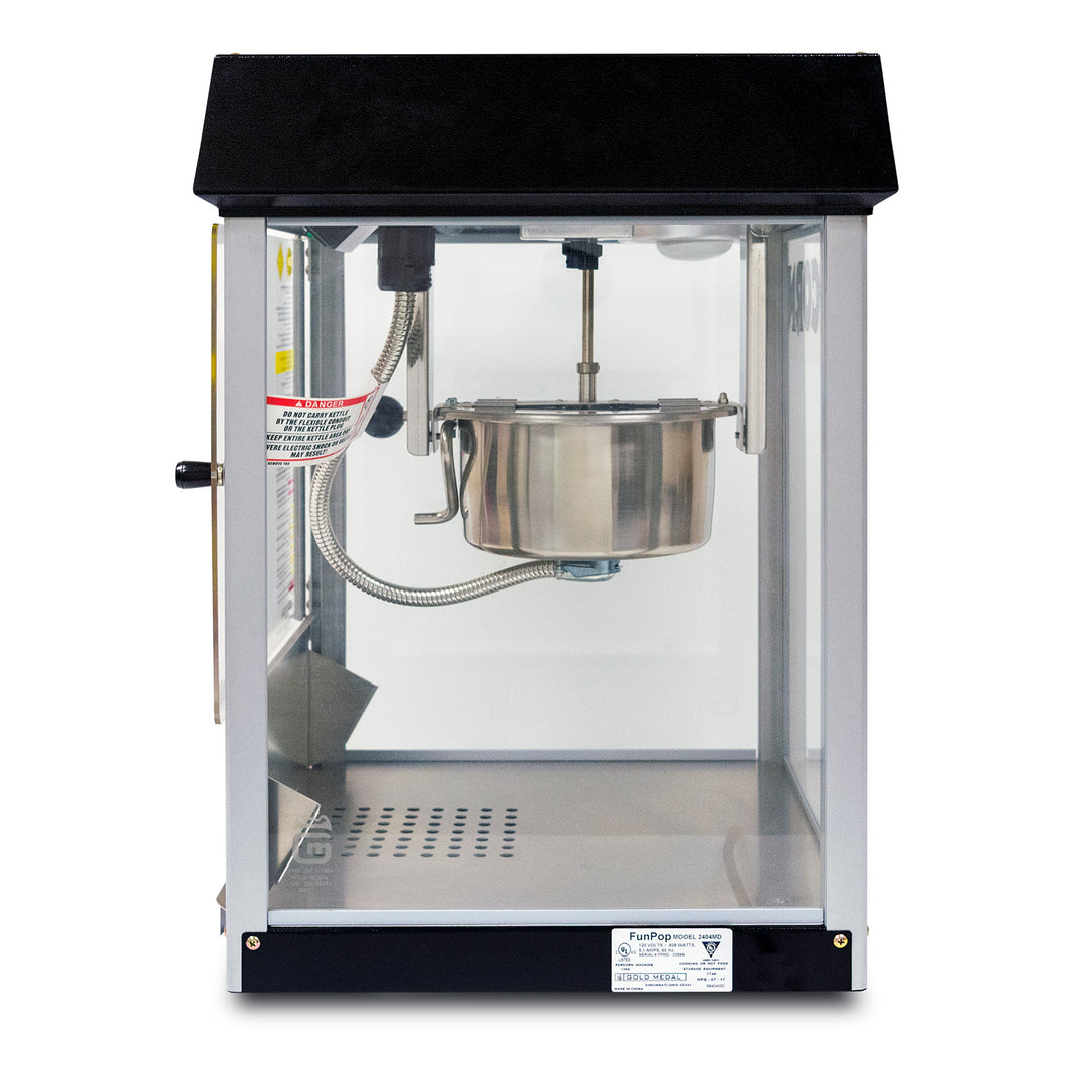 Small Popcorn Popper | Black Fun Pop 4-oz. Popper - Gold Medal #2404MD