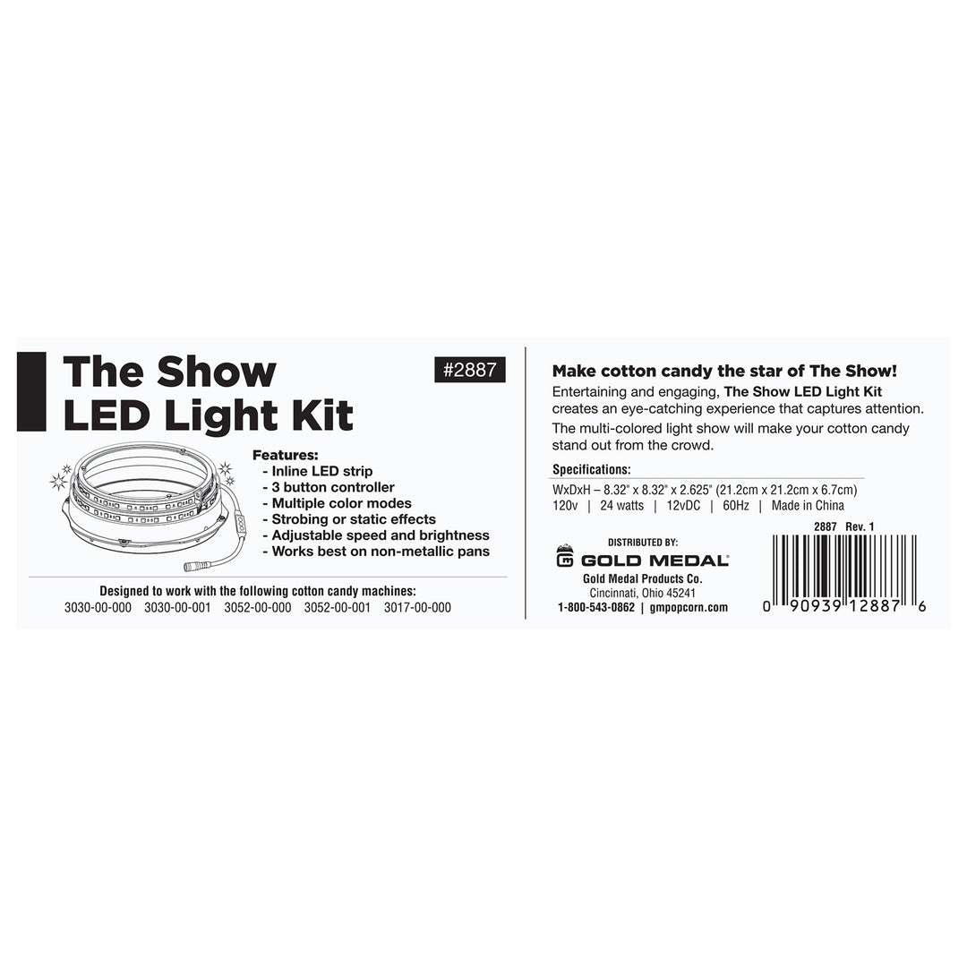 Cotton Candy Machine Accessories | The Show LED Light Kit - Gold Medal ...