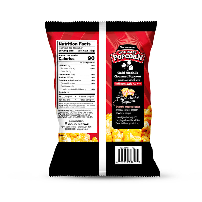 Movie Theater Style Popcorn – Small Grab-and-Go .63 oz bag ...
