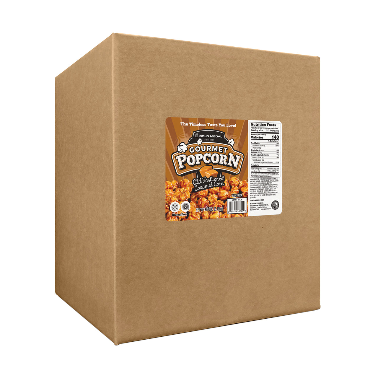 Old Fashioned Caramel Corn - Standard Bulk Bag in Box | Prepackaged ...